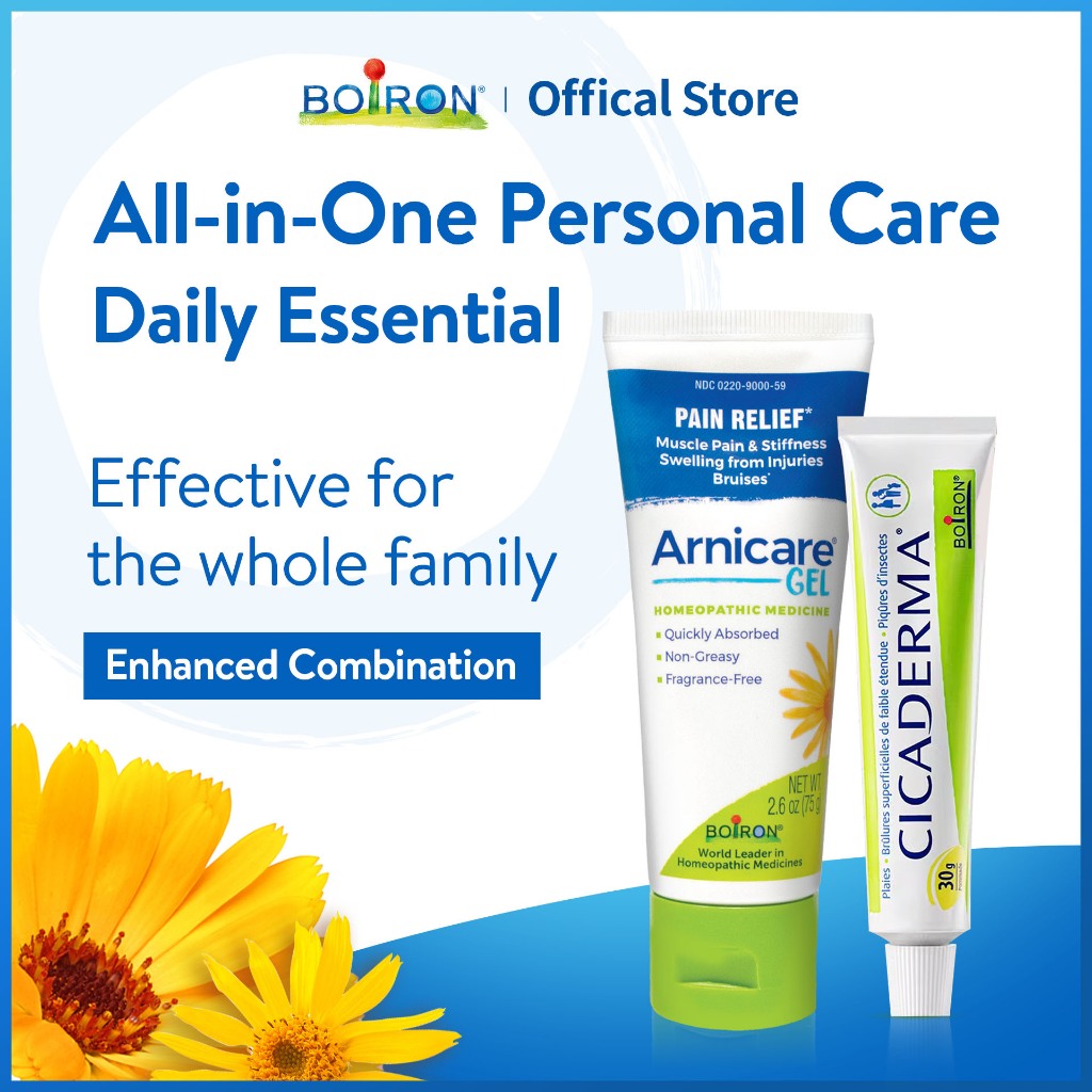 Boiron Cicaderma + Arnicare Gel Set: Wound Healing Ointment, Pain ...