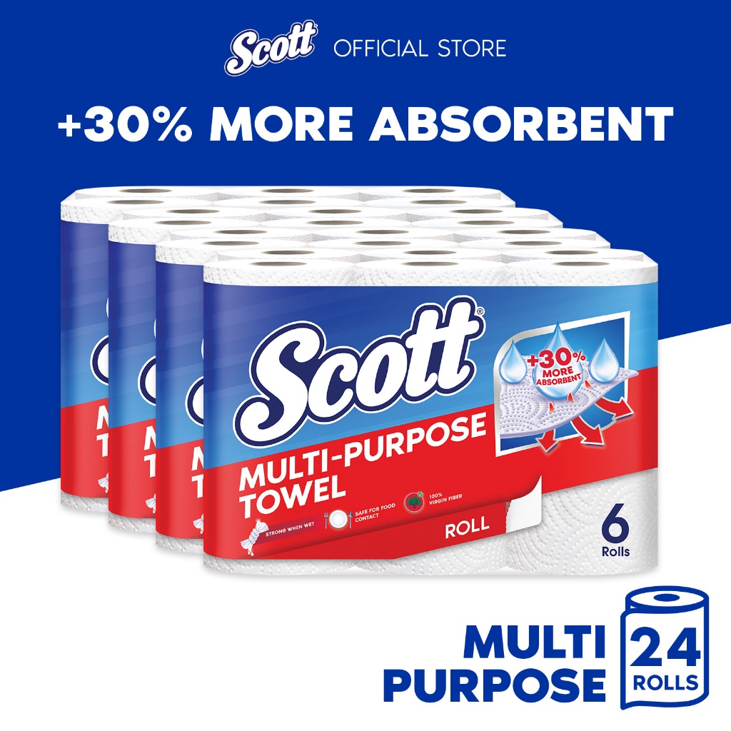 [1 Carton] Scott Kitchen Towels Assorted (4x6rolls) | Shopee Singapore