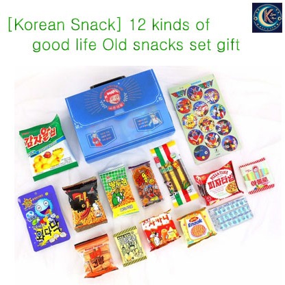 [Korean Snack] 12 kinds of good life Old snacks set gift (blue bag ...