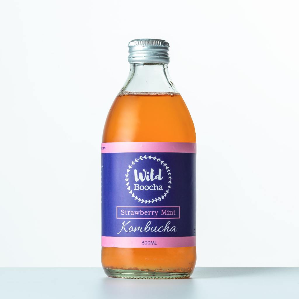 Wild Boocha Strawberry Mint Kombucha 300ml | Shopee Singapore