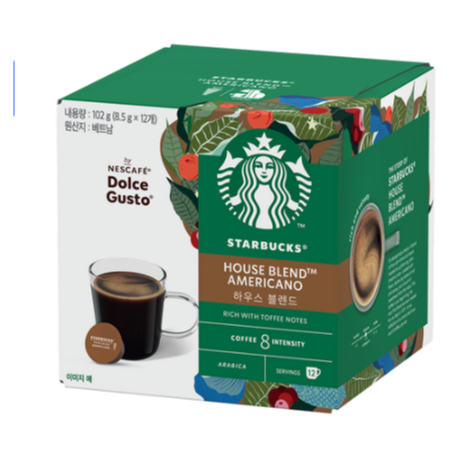 Starbucks House Blend by Nescafé Dolce Gusto Capsule Coffee, 8.5g x 12ea, 1box | Shopee Singapore