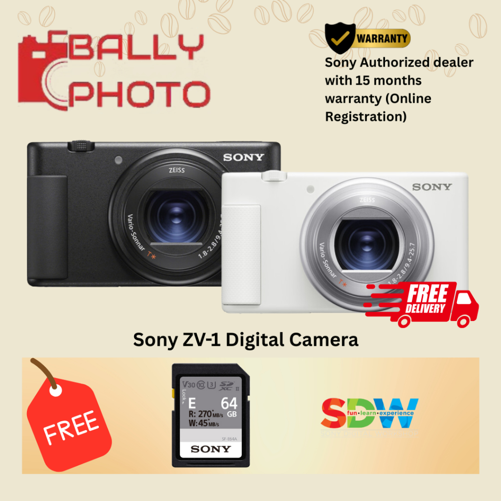 Sony ZV-1 Digital Camera I Vlogging Camera I Sony Singapore Warranty | Shopee Singapore