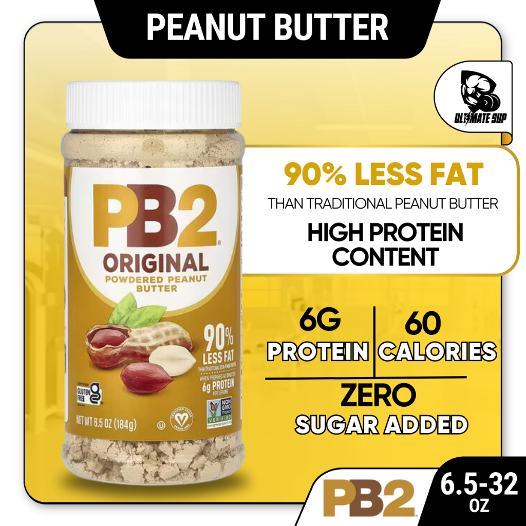 PB2 Foods, The Original PB2, Powdered Peanut Butter, Original, 6.5 oz ...