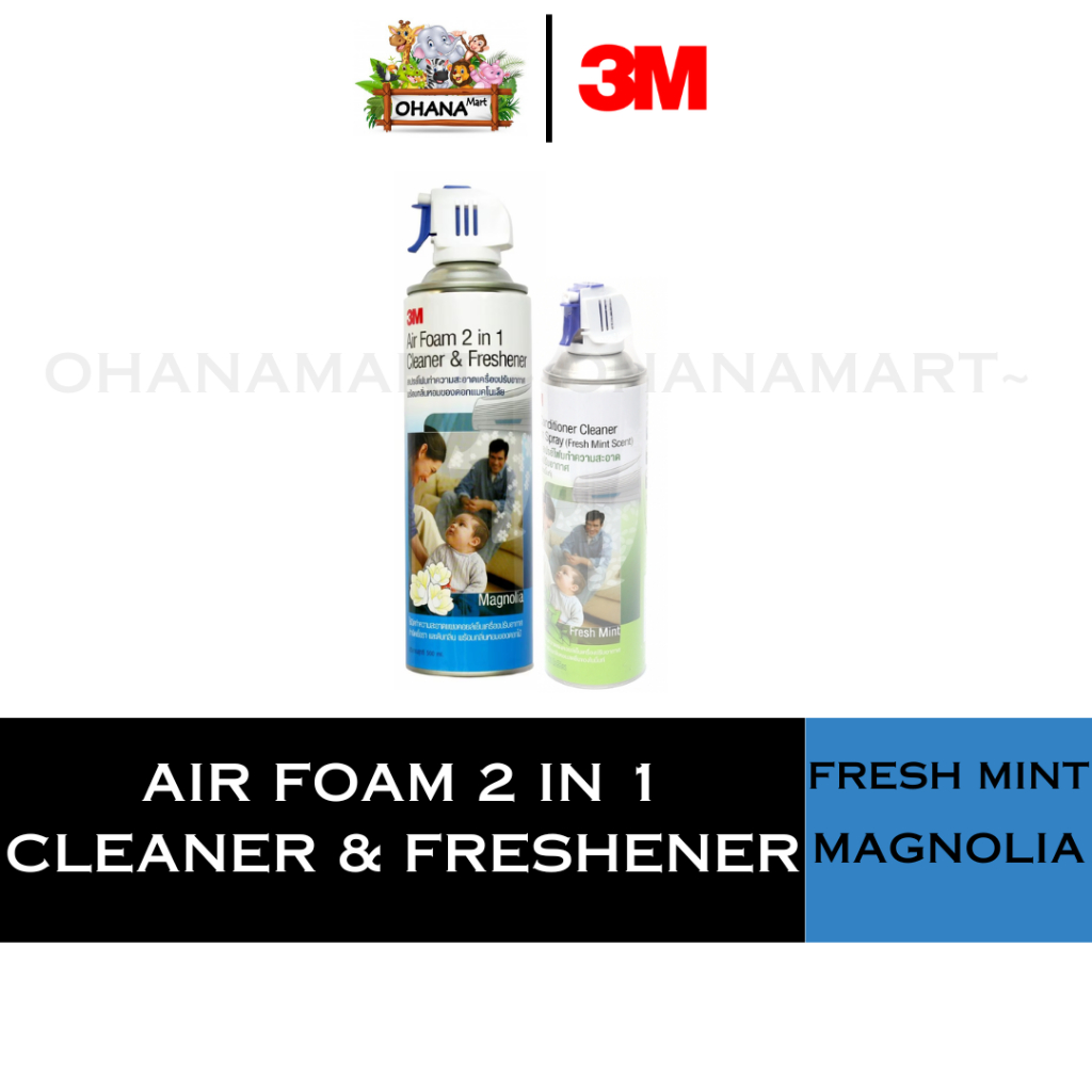 3M™ Air conditioner cleaning foam spray, (Magnolia scent, Fresh Mint ...