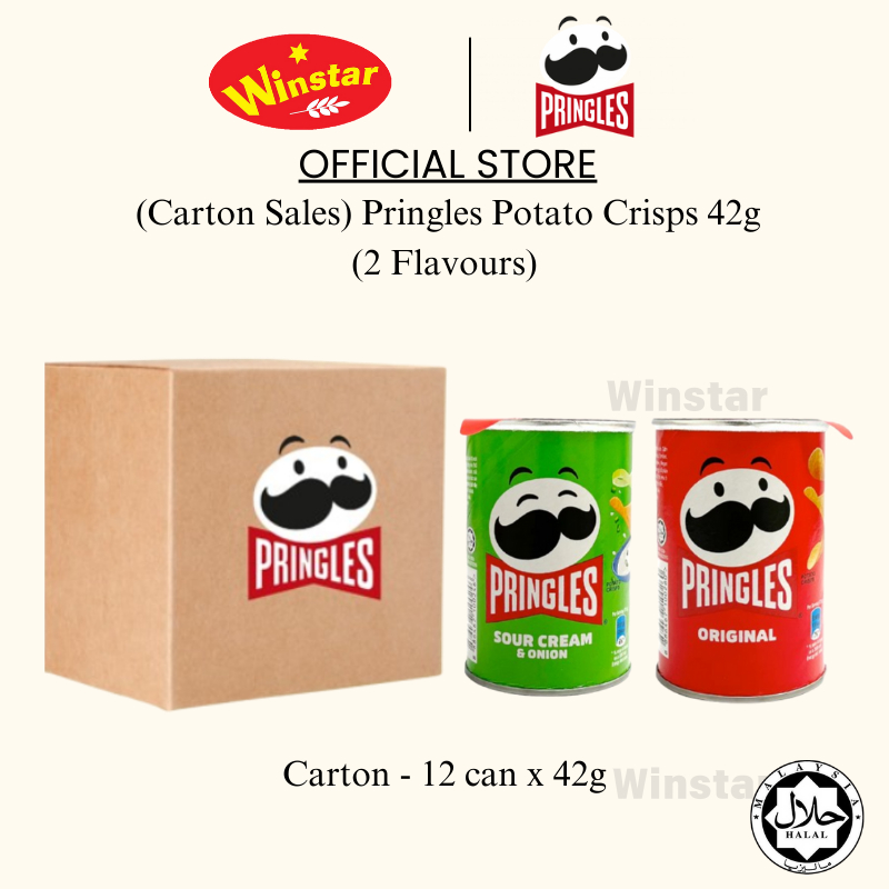 (Carton Sale) Pringles Potato Crisps 42g | 2 Flavors | Crunchy Snacks ...