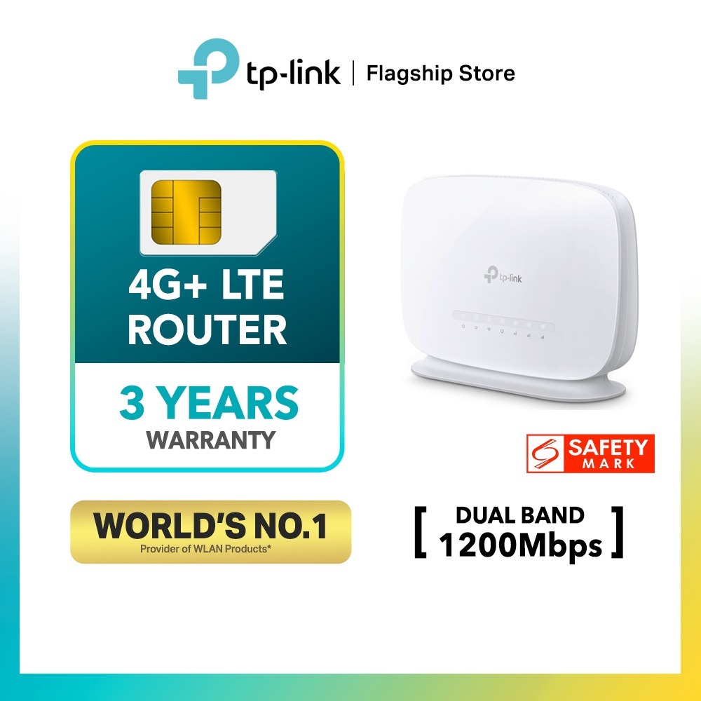 TP-Link 4G+ Cat6 AC1200 Wireless Dual Band Gigabit Archer MR505 Router ...