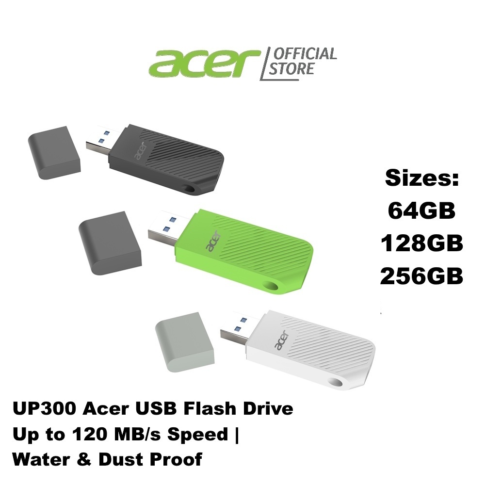 UP300 Acer USB Flash Drive | 64GB/128GB/256GB Storage | Up to 120 MB/s ...