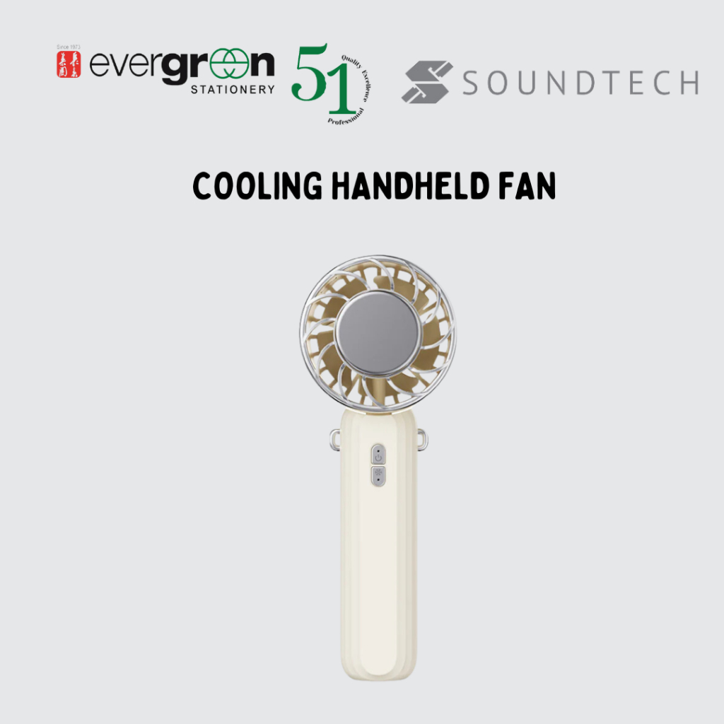 [SG] SoundTech Cooling Handheld Fan [Evergreen Stationery] | Shopee ...