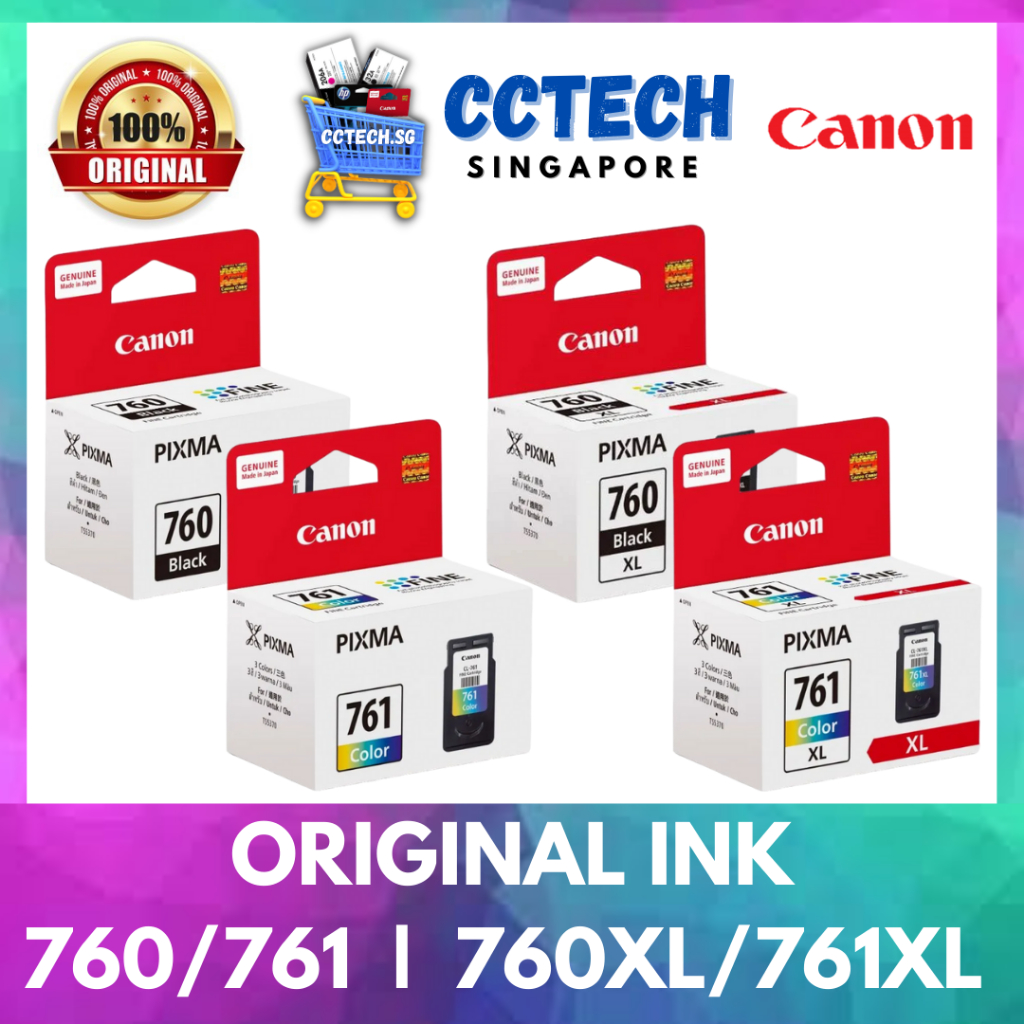ORIGINAL CANON PG-760 / CL-761 / PG-760XL / CL-761XL Ink Cartridge (SG ...