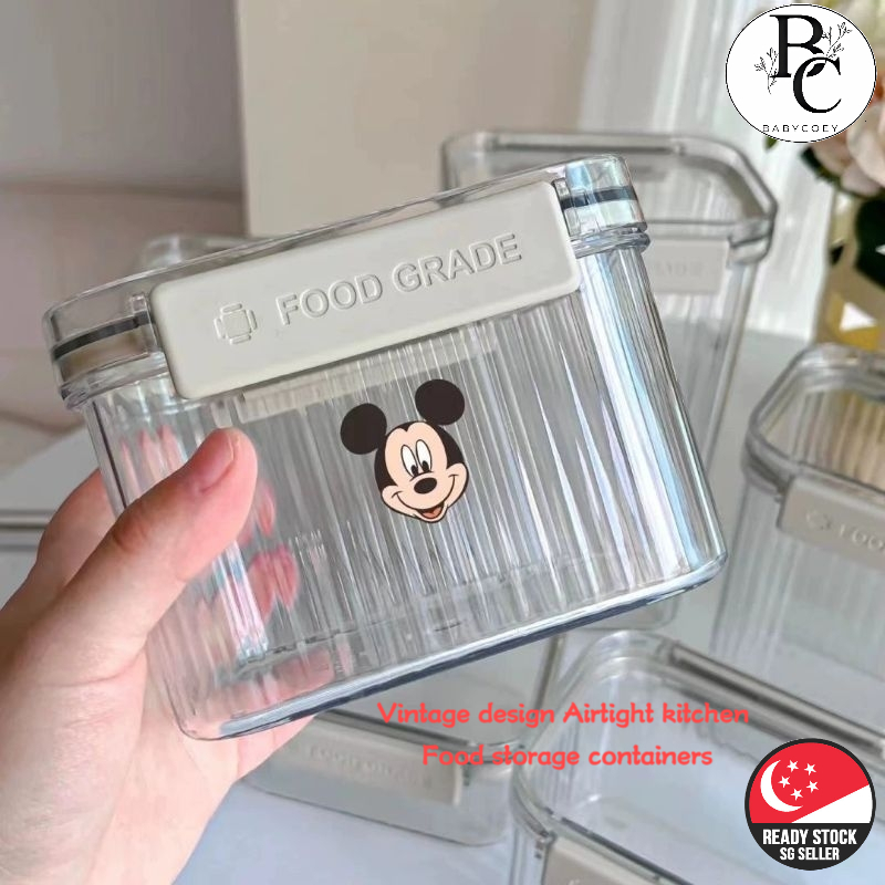 Vintage design Airtight kitchen food storage containers stackable with ...