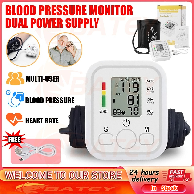 Blood Pressure Monitor Heart Beat BP Cuff Measuring Instrument ...