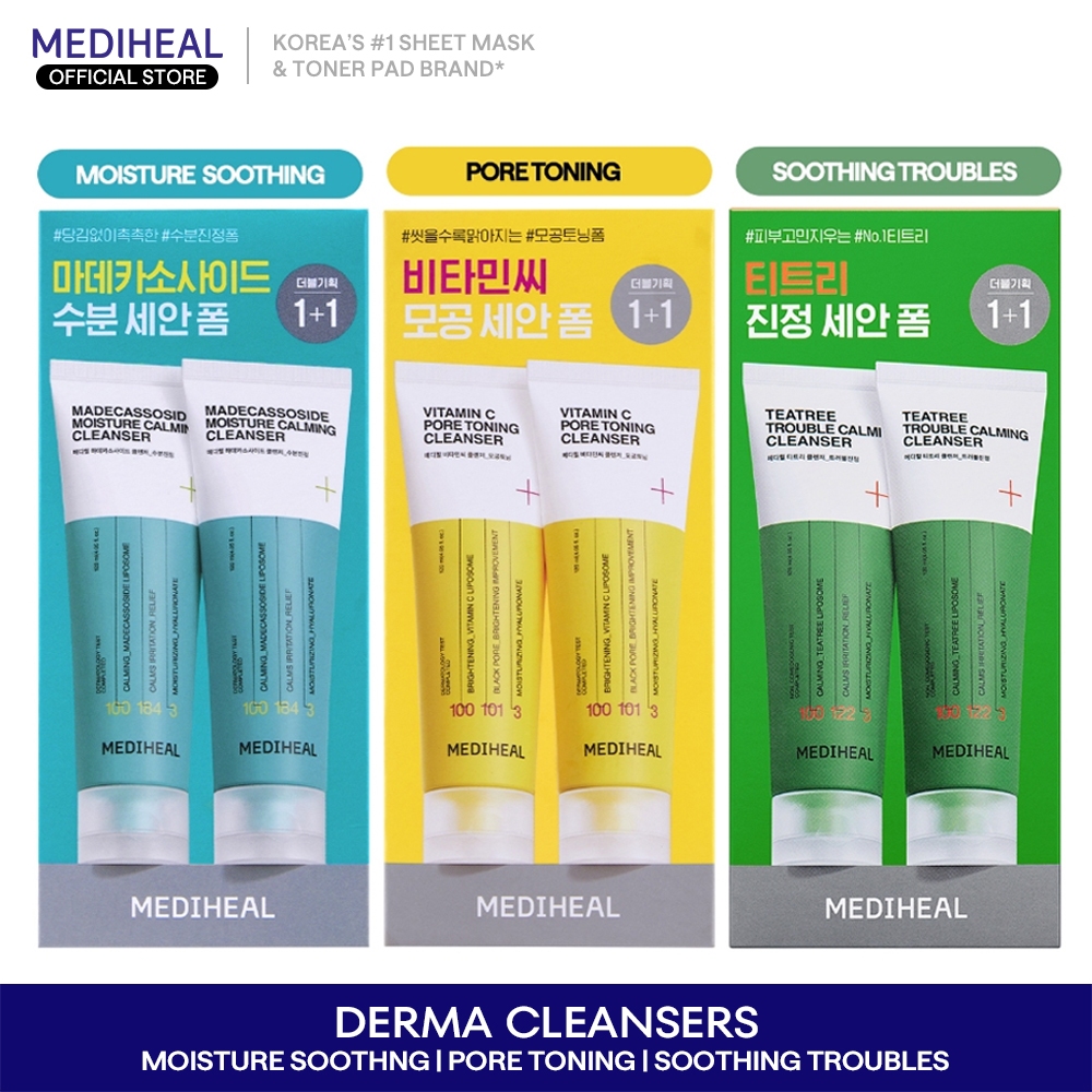 MEDIHEAL Cleansing Set 1+1 [Madecassoside: Moisture Soothing | VitaminC ...