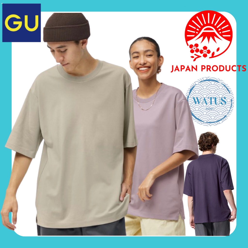 【Direct from Japan】GU Dry Ponte Crew Neck T-Shirt (5/10 Sleeve) | Shopee Singapore