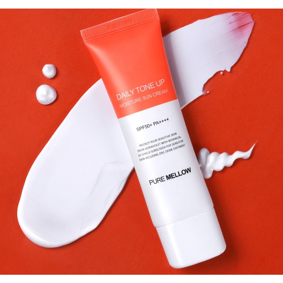 [Authentic] PURE MELLOW Daily Tone-Up Moisture Sun Cream SPF50+ PA ...