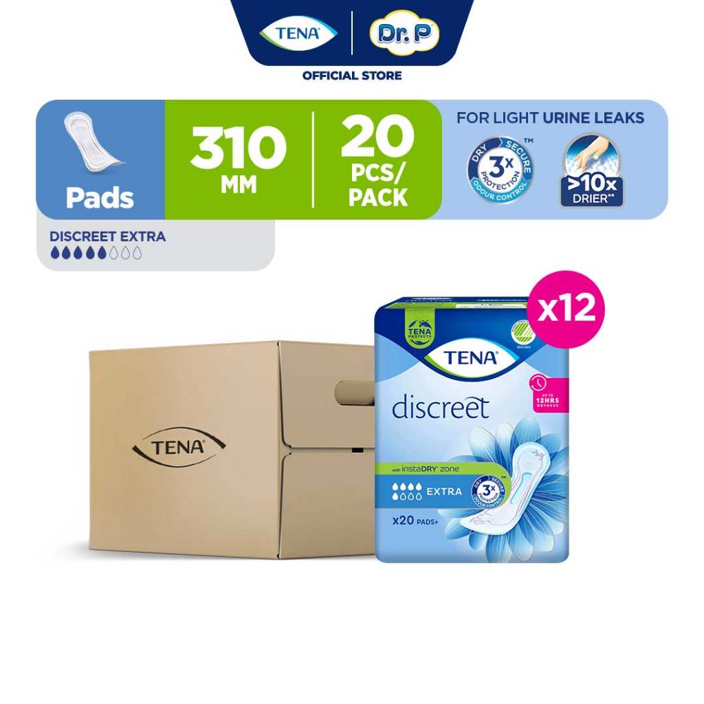 [Bundle Of 6/12] Tena Discreet Extra Pad 310mm (20s) | Shopee Singapore