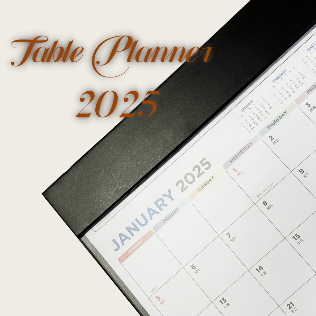2025 Table Planner Monthly (PVC)#Monthly Desk Planner with Singapore ...
