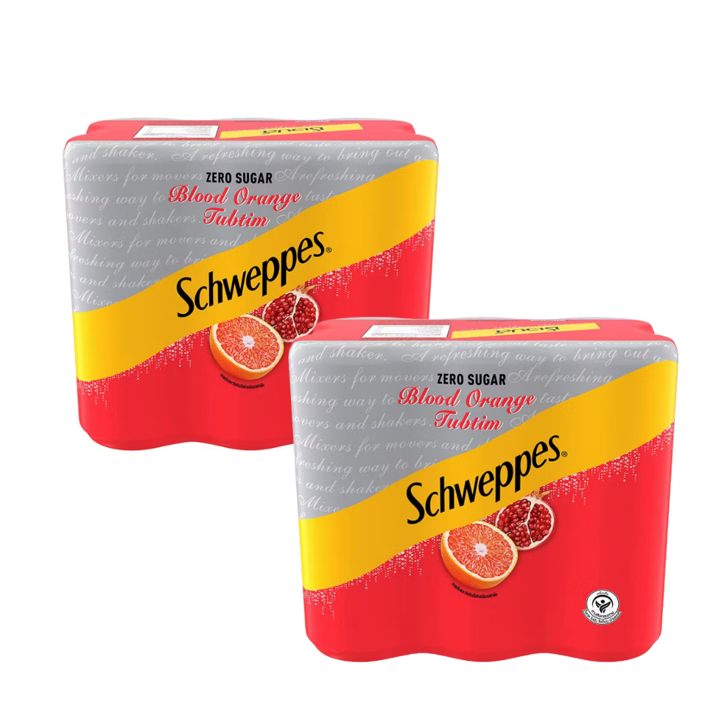 [Bundle of 12] Schweppes Zero-Sugar Flavored Soda Water 330ml - Refreshing & Delicious ...