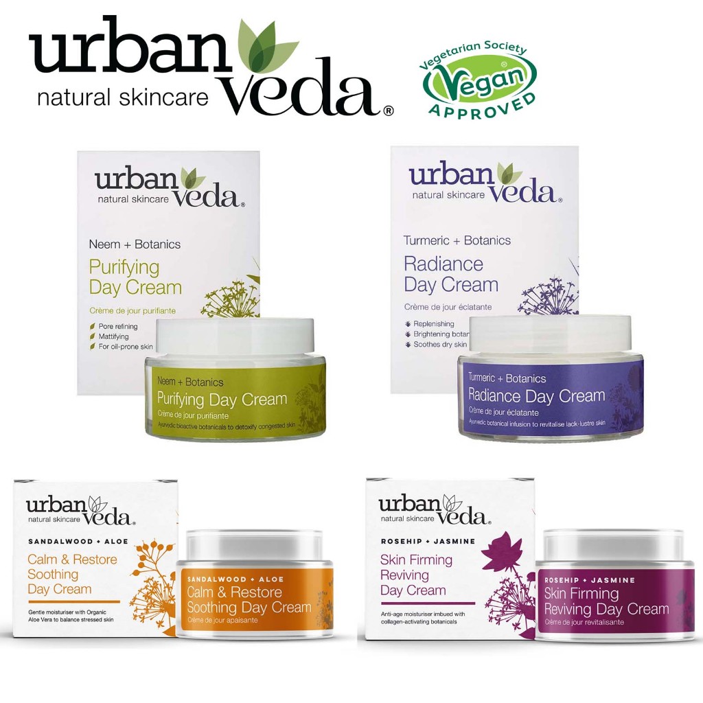 Urban Veda Day Cream 50ml | Natural Ayurvedic Skincare, Vegan & Cruelty ...