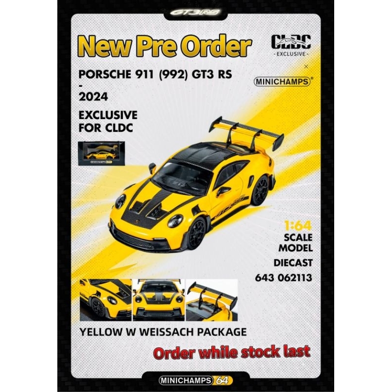 MINICHAMPS 1/64 PORSCHE 911 (992) GT3 RS - 2024 | Shopee Singapore