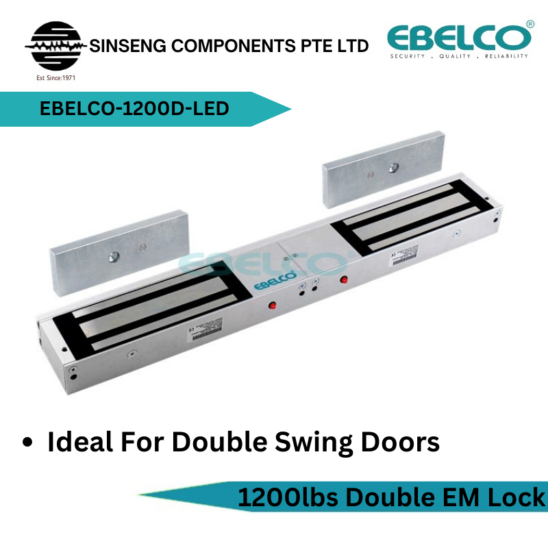 EBELCO 1200lbs Double EM Lock (545KG) High Quality Electromagnetic Lock ...