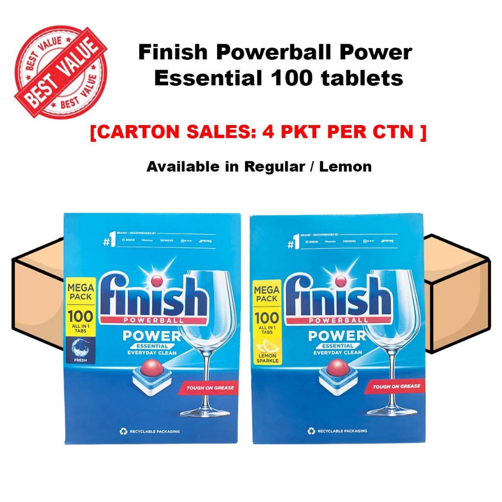 [CARTON DEAL] Finish Dishwashing Tablets All-In-One Power 100s Tablets ...
