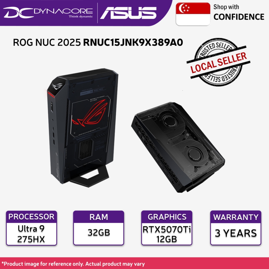 【READY STOCK】 ASUS ROG NUC 2025 RTX5070Ti-12GB RNUC15JNK9X389A0 ...