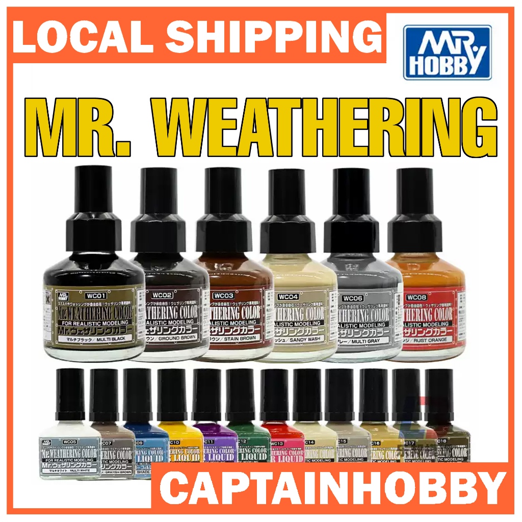 Mr Weathering Color Panel Liner & Thinner by Mr Hobby for Gundam Gunpla ...