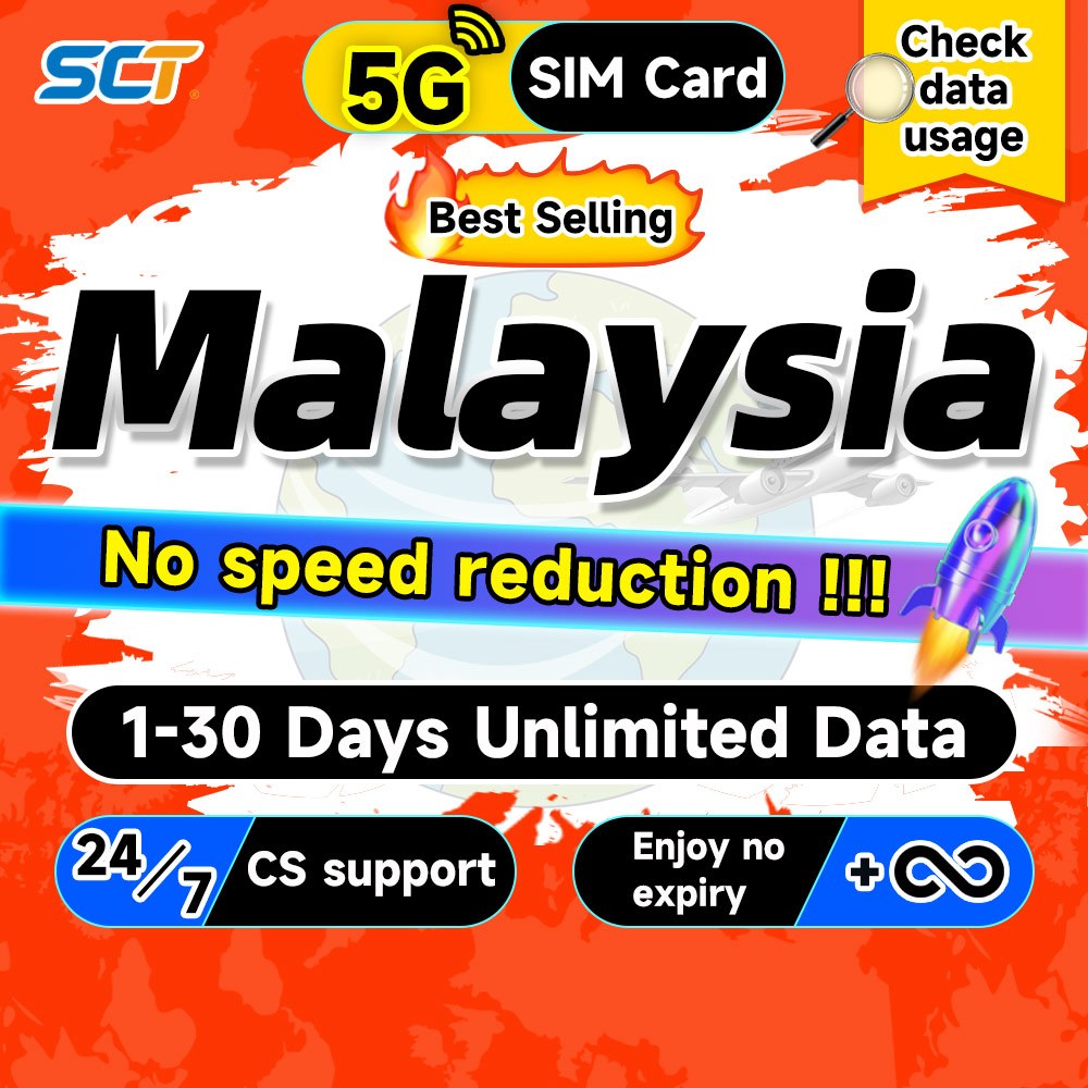 Malaysia SIM Card 1-30 Days Daily 500MB-3GB Unlimited 4G Data Maxis ...