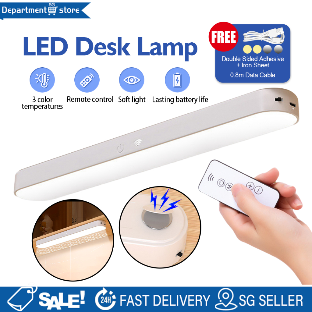 Desk Lamp USB LED Light Remote Control Dimmable LED Study Lamp Night ...