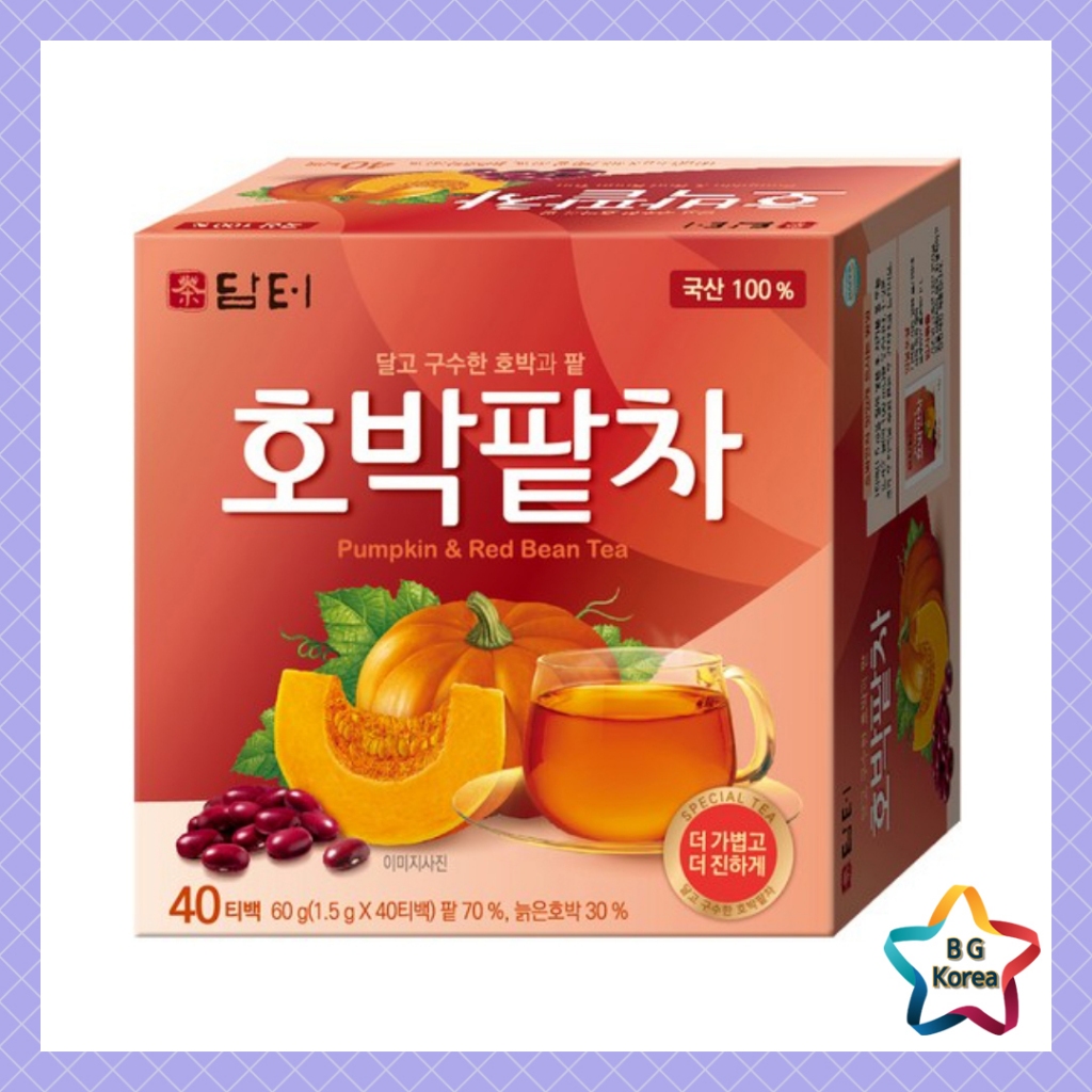Damtuh Pumpkin Red Bean Tea 40T / Korean Tea Bags | Shopee Singapore