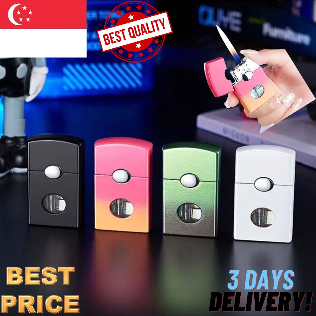 🔥SG SELLER🔥LED Candy Colour Duo Flame Lighter/Adjustable Flame/Luxury ...