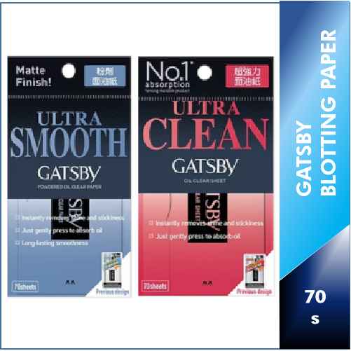 GATSBY Powder Oil Clear Blotting Paper, 70s | Shopee Singapore