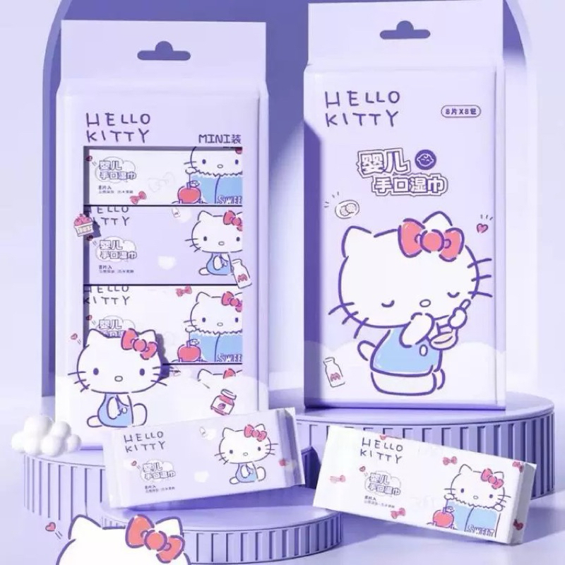 [SG READY STOCK] Cartoon Mini Wet Wipes (hello kitty/crayon shinchan ...