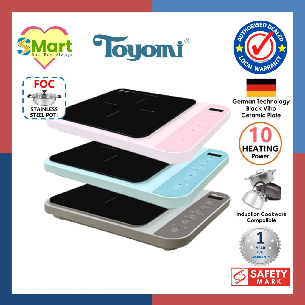 🔥FOC Stainless Steel Pot🔥TOYOMI Digital Hob Induction Cooker IH 12V12 ...