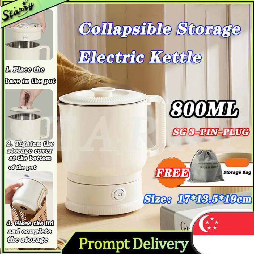 SG READY STOCK Portable Mini Travel Kettle 800ml Business Trip ...