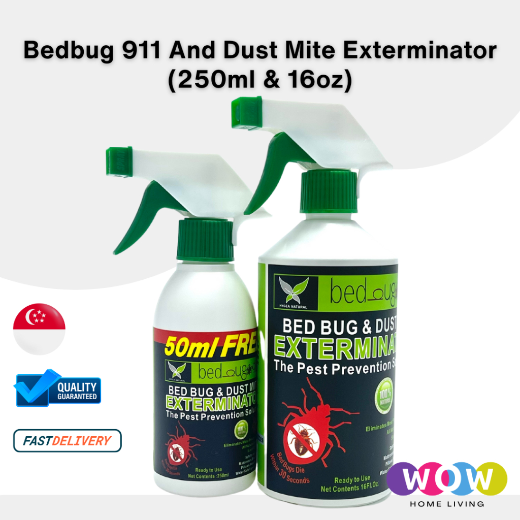 911 Bed Bug And Dust Mite Exterminator (250ml & 16oz) | Shopee Singapore