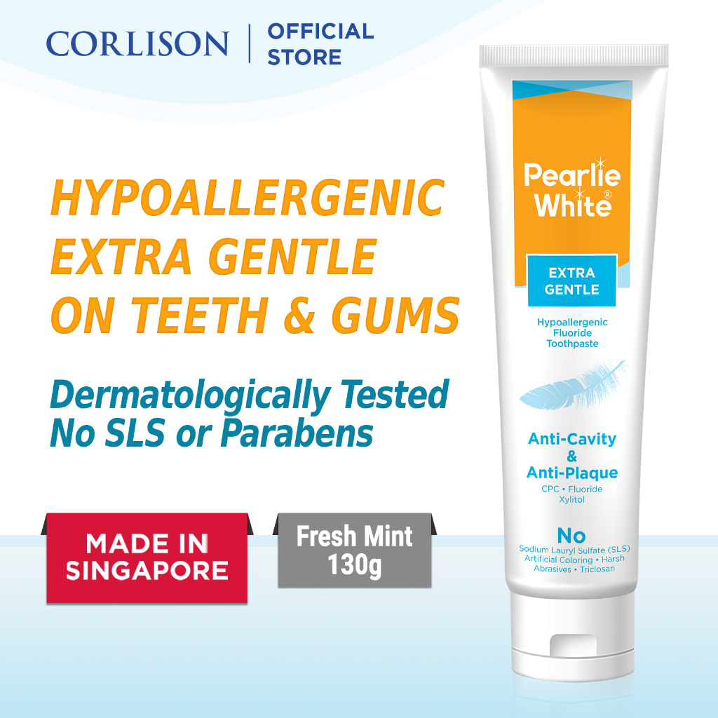 Pearlie White Hypoallergenic Extra Gentle Toothpaste 130gm | Shopee ...