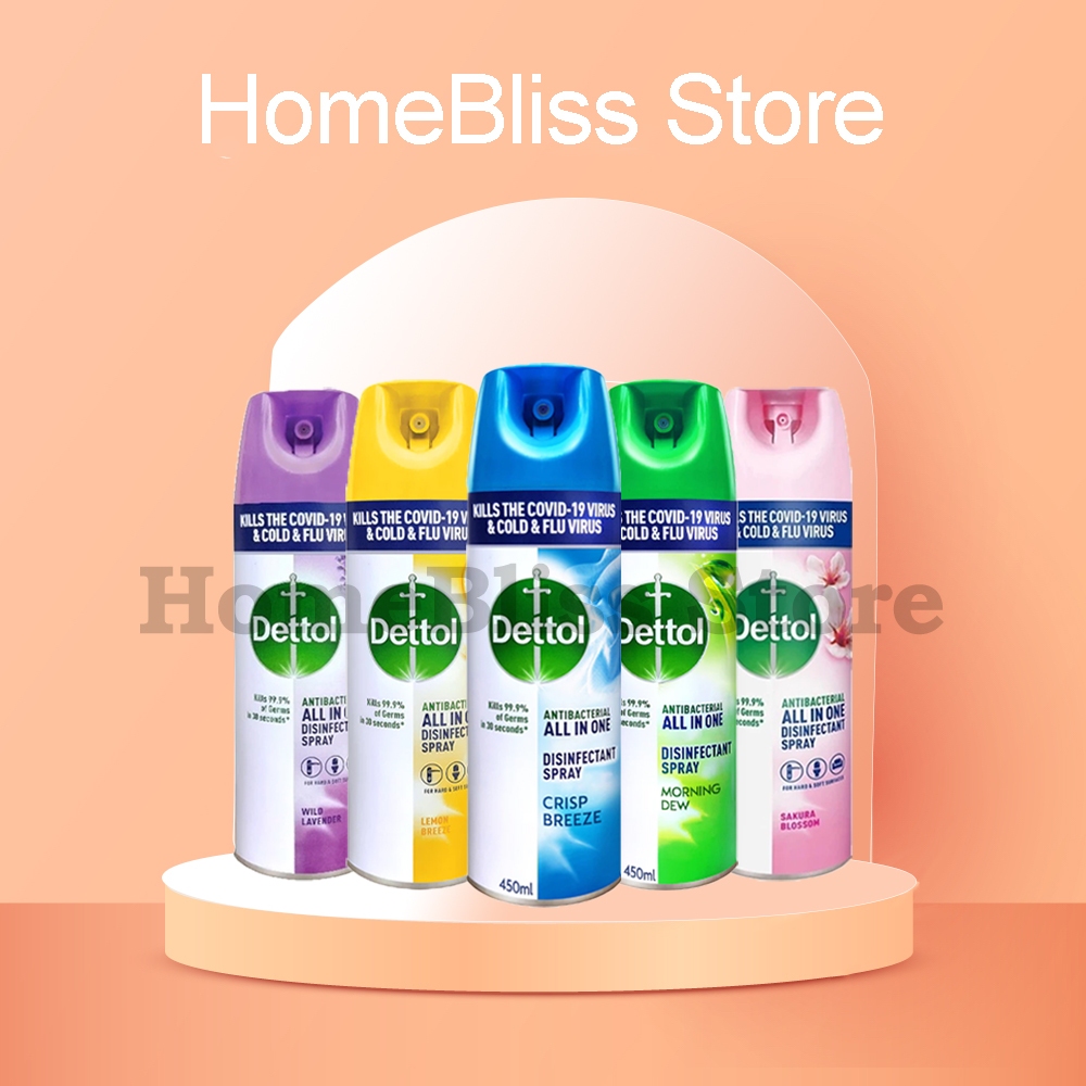 Dettol All in 1 Disinfectant Spray Antibacterial Kills 99.9% Germs ...