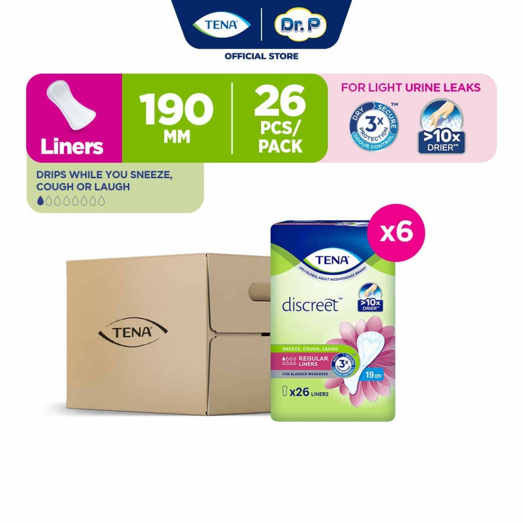 [Bundle Of 6] Tena Discreet Regular Liner 190mm (26s) | Shopee Singapore
