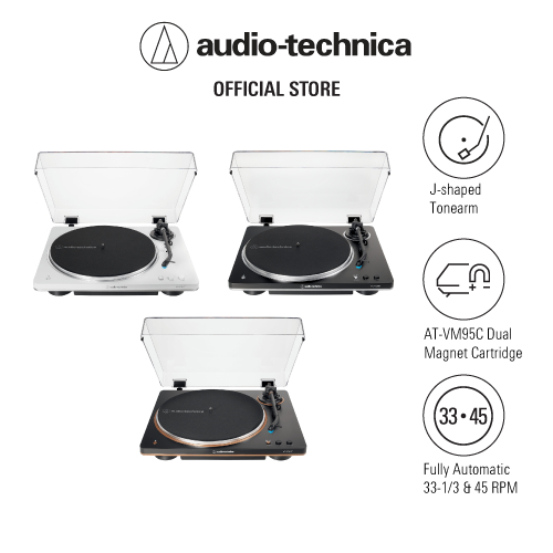 Audio-Technica AT-LP70XBT Fully Automatic Wireless Belt-Drive Turntable ...