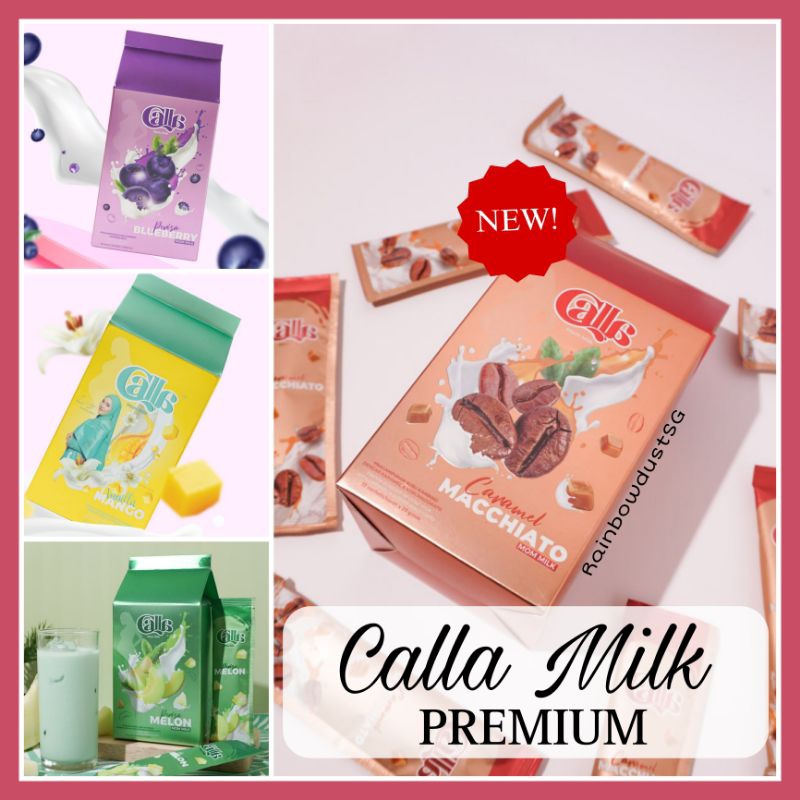 NEW! Calla Milk Caramel Macchiato | Melon | Vanilla Mango | Blueberry [SG SELLER] | Shopee Singapore