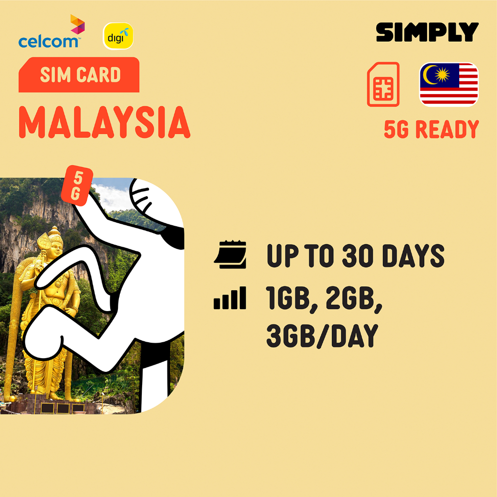 SIMPLY Malaysia | 3-30 Days | 1GB/2GB/3GB/Day Data SIM Card | Plug and ...