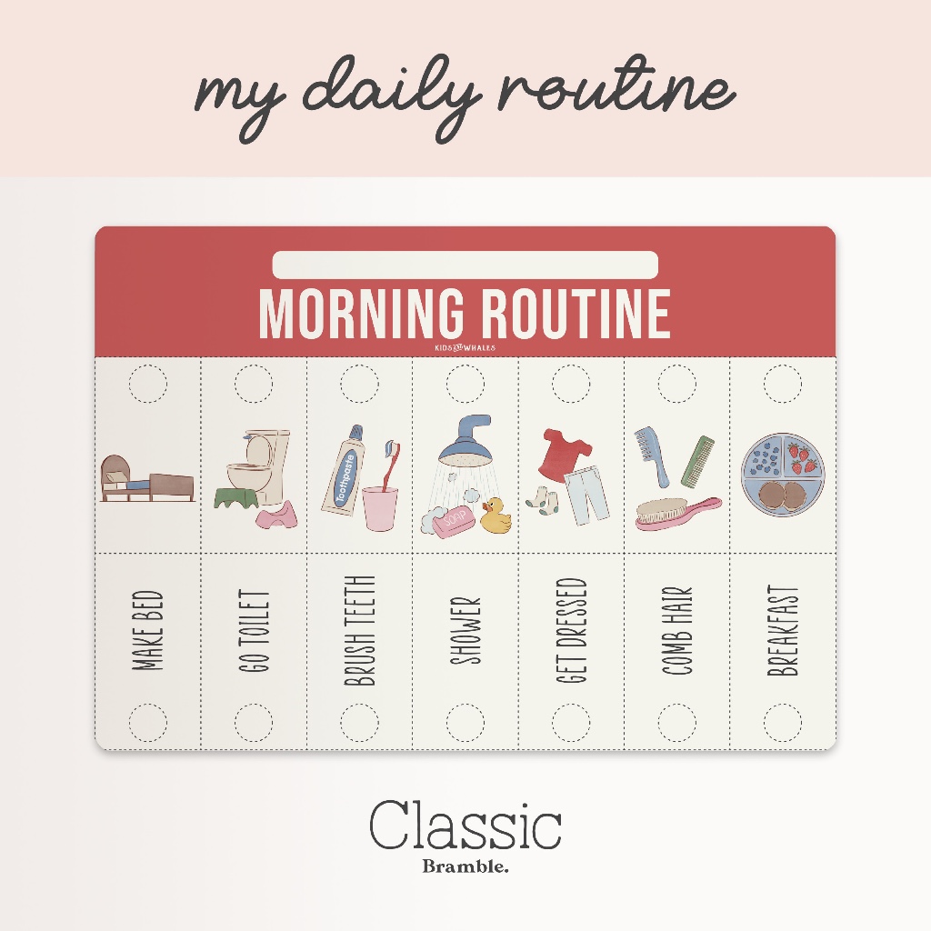 Bramble – Classic Daily Routine Flip Board for Kids | Visual Schedule ...