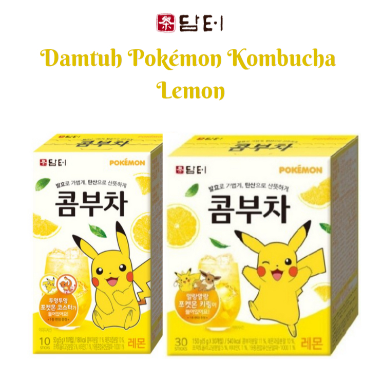 Damtuh Pokémon Kombucha Lemon, Korean Healthy Tea, Probiotic Drink ...