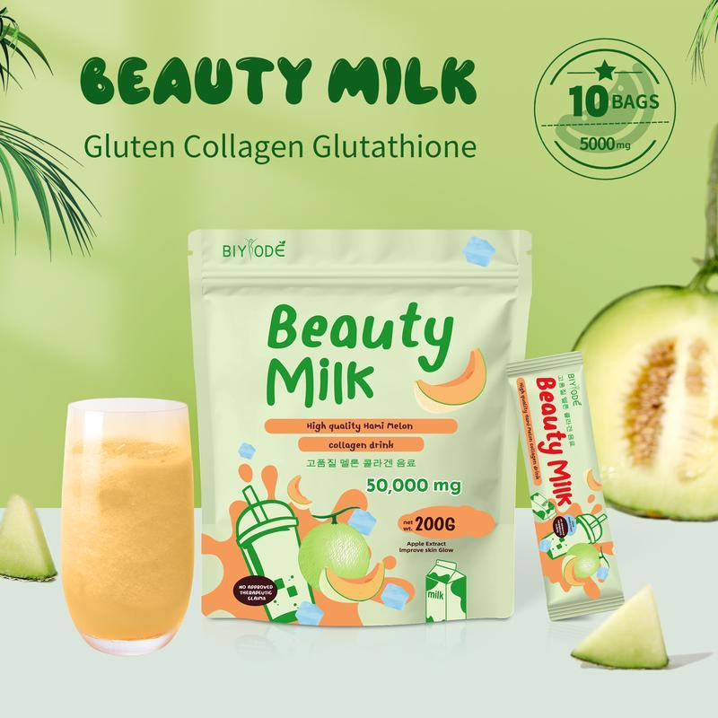 BIYODE Beauty Milk 5959mg Collagen 33980mg Glutathione (10 bags ...