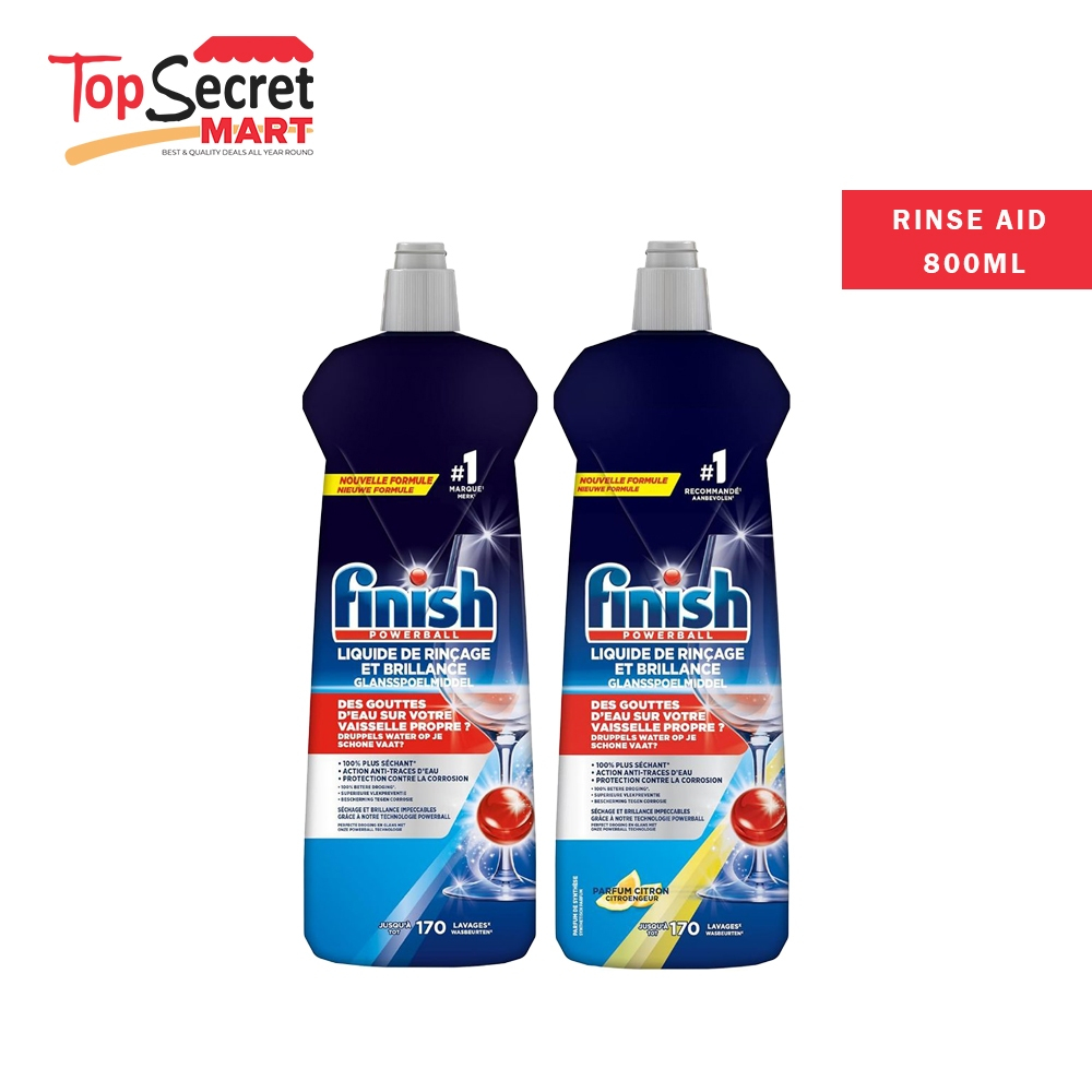 Value Bundle!! Finish Rinse Aid Liquid Dishwasher 800ml Regular / Lemon ...