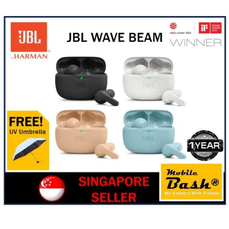 JBL Wave Beam True Wireless Bluetooth Earbuds (Singapore Official warranty) | Shopee Singapore
