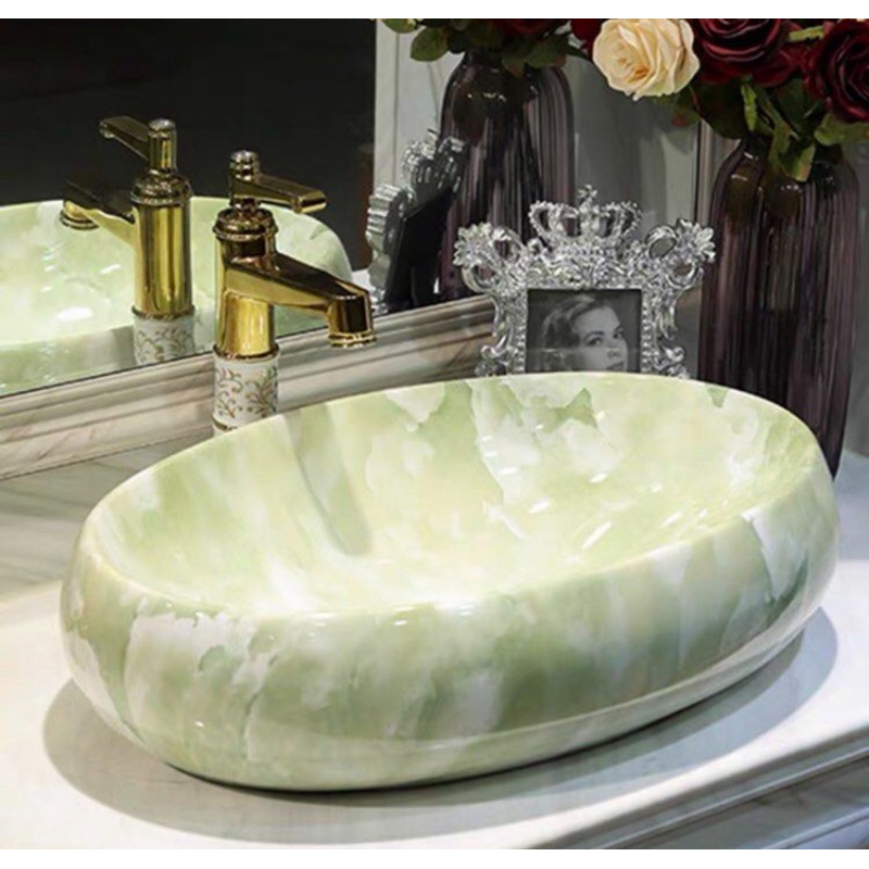 jade grey basin ready stock 60*40cm top mount basin | Shopee Singapore