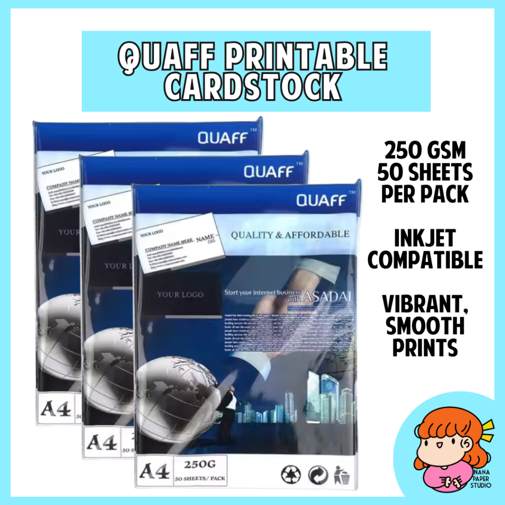 🇸🇬 Quaff 250 GSM Thick Printable Calling Card Paper Double Sided Matte ...