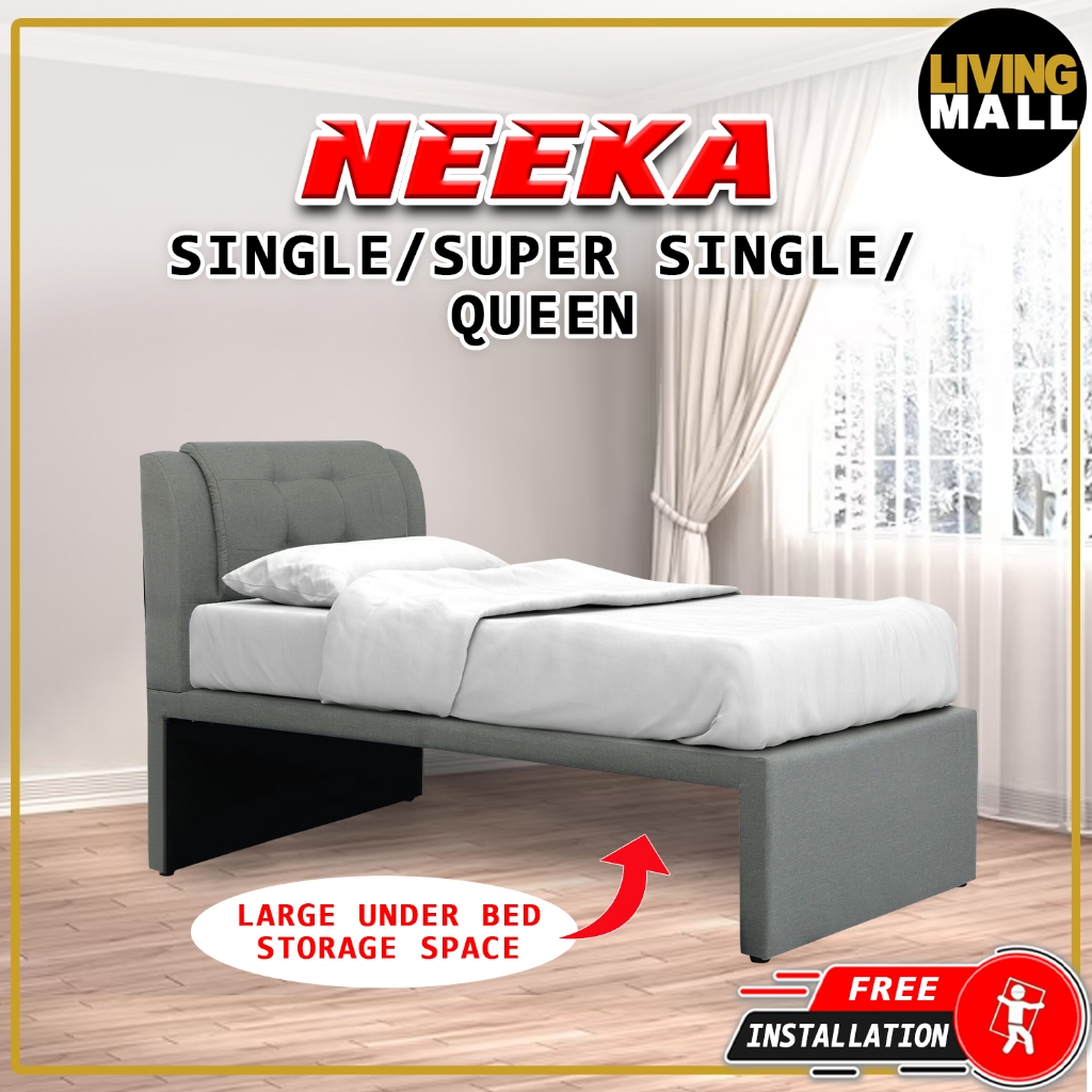 Living Mall Neeka Single / Super Single/Queen Bed Frame w/ Mattress ...